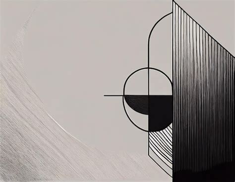 Minimalist Line Art With Abstract Geometric Patterns Clean Simple