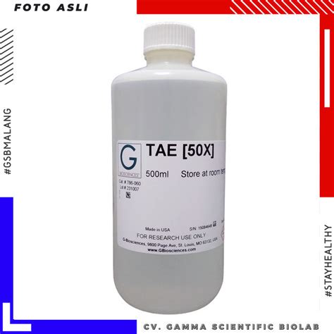 Jual ML TAE X Tris Acetate EDTA M Tris Acetate M EDTA
