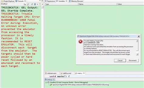 Why My C6713 Always Shows Weird Error When Running Some Code Processors Forum Processors