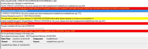 issue with “install software” task sequence step and configmgr stand
