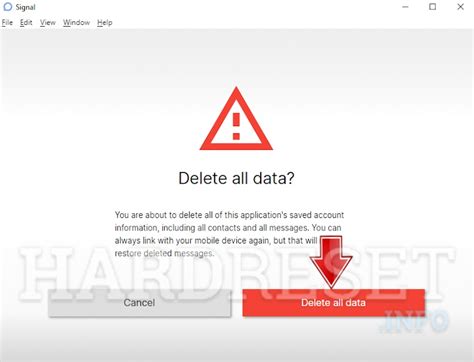 How To Clear Cache In Signal HardReset Info