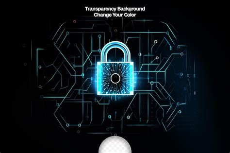 Premium Psd Psd Padlock With Keyhole In Data Security On Circuit