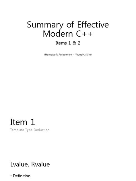 Summary Of Effective Modern C Items 1 And 2 Pdf Pointer Computer Programming Object