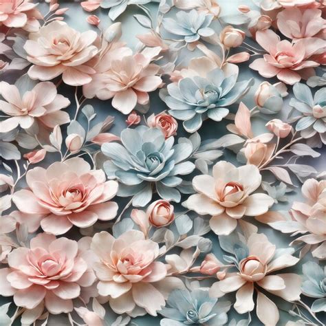Premium Ai Image Nonseamless Flora Pattern