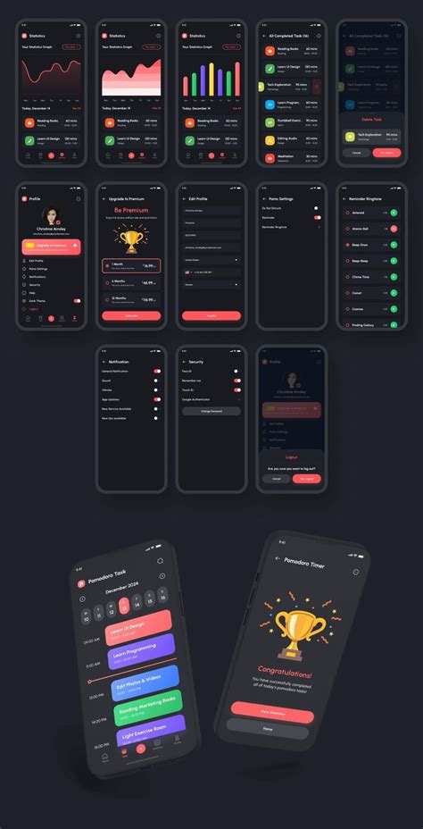 Pomo Pomodoro And Timer App Ui Kit Premium And High Quality Ui Kit For