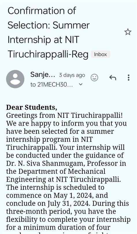 jarapla ashok on linkedin internship nittrichy learningandgrowing