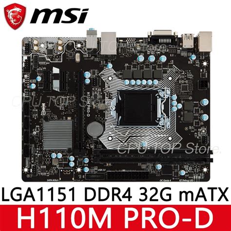 ⚡️MSI H110M PRO-VD PLUS H110M PRO-D PRO-V Motherboard LGA 1151 DDR4 ...