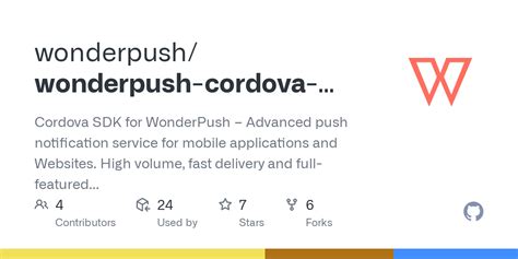 github wonderpush wonderpush cordova sdk cordova sdk for wonderpush