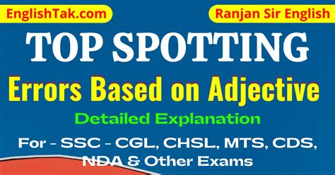 Error Detection Based On Adjective English Grammar And Spoken English