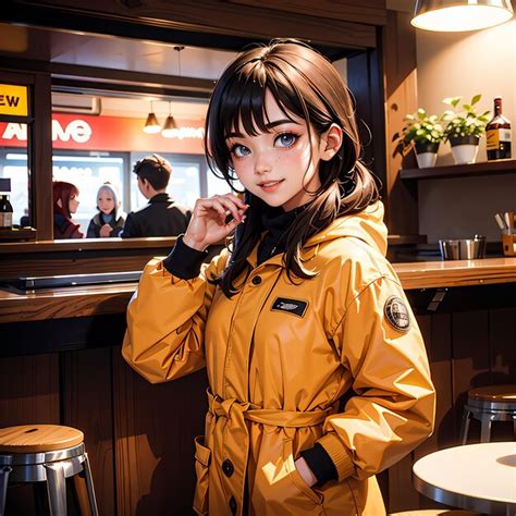 Premium Photo Portrait Of A Girl In A Restaurant