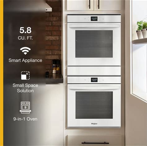 Whirlpool Wod52es4mw 24 Inch Double Smart Electric Wall Oven With 58