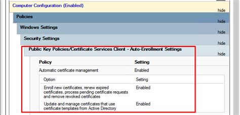Adcs Setting Up Domain Joined Device Certificate Auto Enrolment For All Or Specific Devices