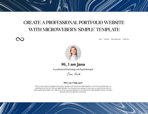 Create Professional Portfolio Website With ‘simple Template