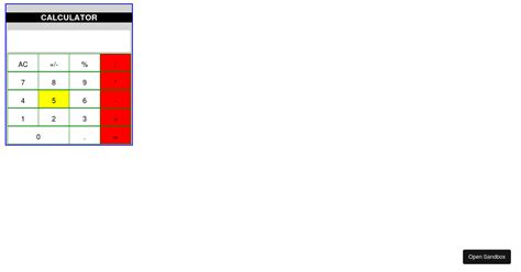 Calculator Project Forked Codesandbox