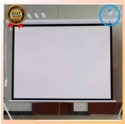 Jual Screen Proyektor Motorized Layar Proyektor Remot Otomatis Di Seller Winterr Shop