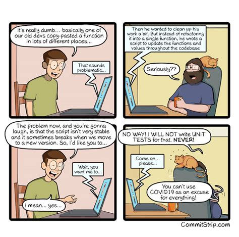 a story of duplicate code commitstrip