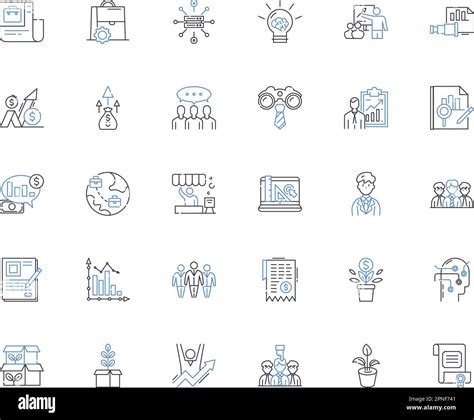 Project Insights Line Icons Collection Analysis Strategy Innovation