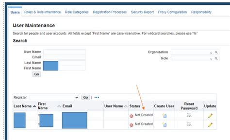 User Maintenance Screen Oracle Forums
