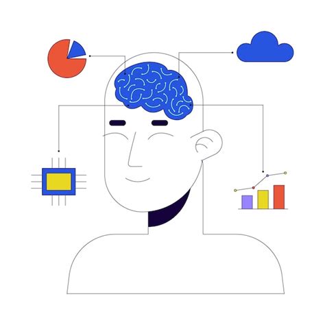 Premium Vector Ai Data Analytics 2d Linear Illustration Concept