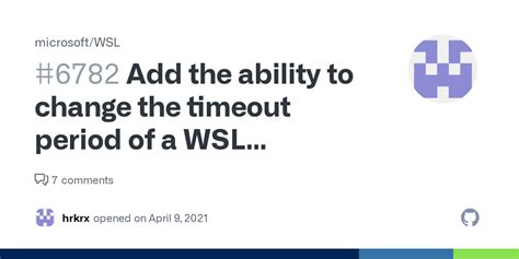 Add The Ability To Change The Timeout Period Of A WSL Instance Issue Microsoft WSL