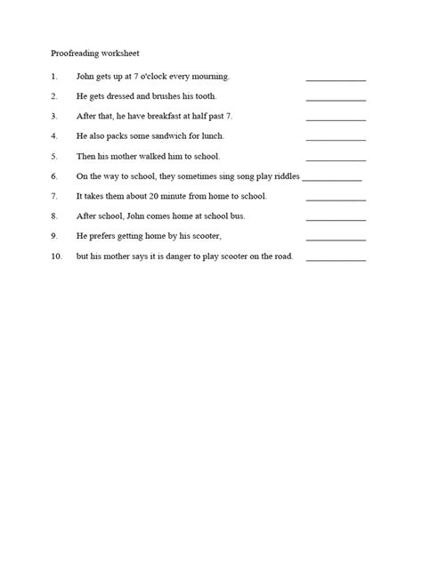 Proofreading P3 Pdf Language Arts And Discipline