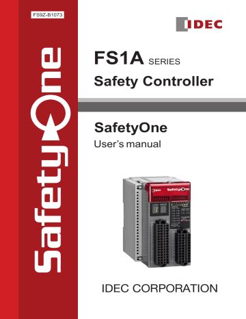 IDEC FS1A Safety Controller User Manual Manualzz