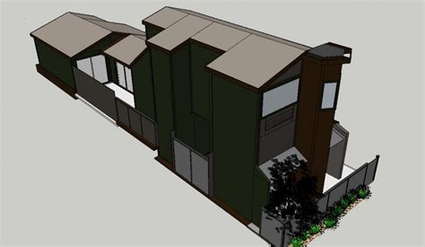 Housing Block Detail 3d Model Layout Sketch Up File
