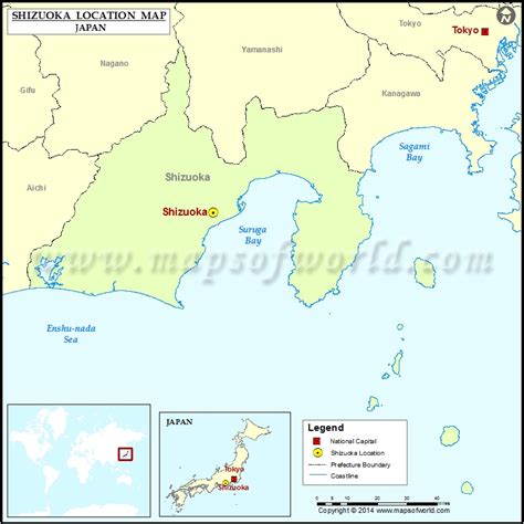 Where Is Shizuoka Location Of Shizuoka In Japan Map