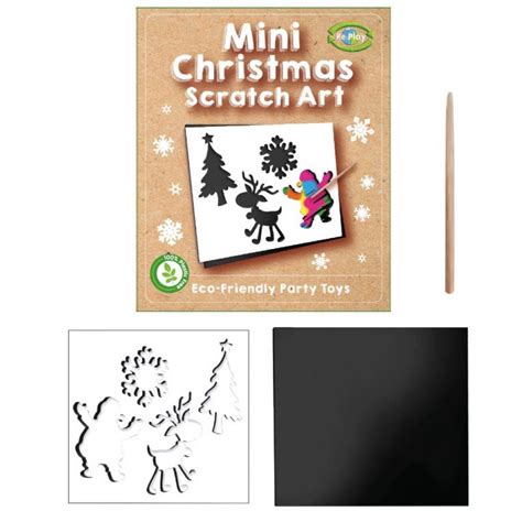 Christmas Mini Scratch Art Plastic Free Party Packs
