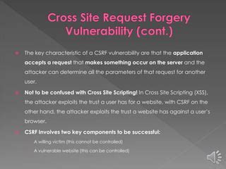 A Cross Site Request Forgery Csrf It Presentation PPT