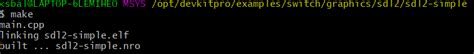 A Simple Sdl2 C Program In Switch Using Devkit Pro Not Booting In