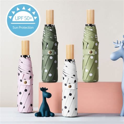 Wa365 Uv 도트우드 3단우산 여성 암막 자외선차단 우산 양산 티몬