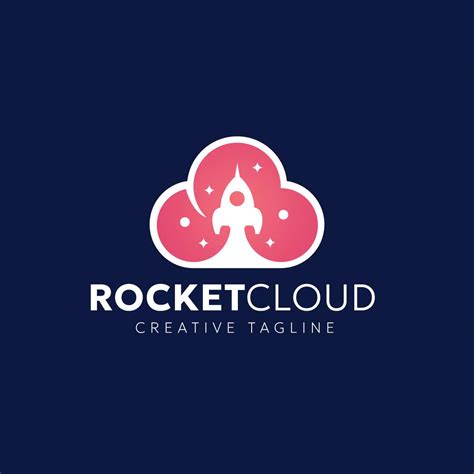 Rocket Cloud Logo Design Cloud Tech Logo Design Masterbundles