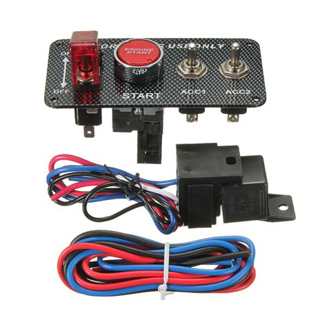 Ignition Switch Panel LED Toggle Engine Start Push Button Racing V Alex NLD