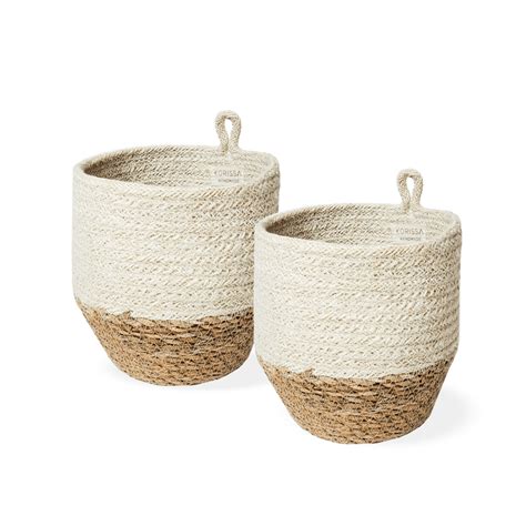 Amari Jute Seagrass Loop Bins Natural French Home Shop