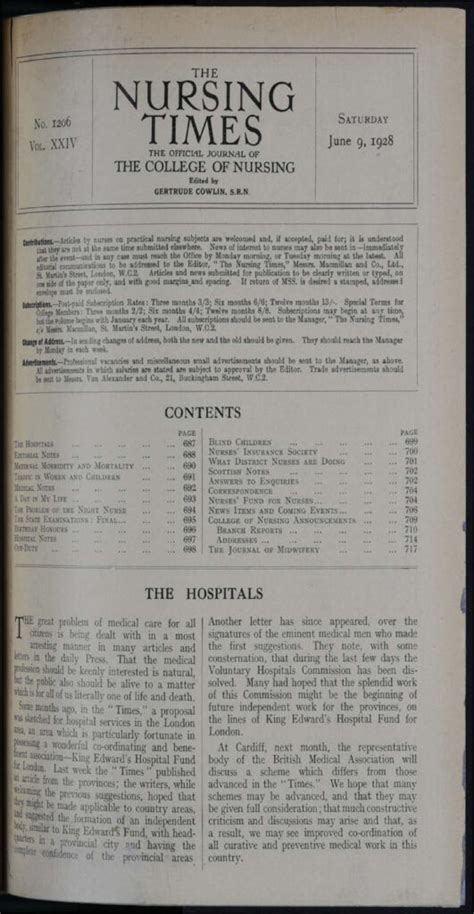 Issue 1206 1928 06 09 Nursing Times