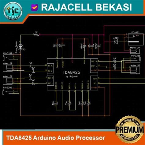 Jual TDA8425 LCD Audio Processor Arduinoo I2C Digital Tone Volume ...