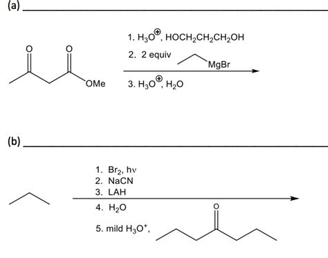 Solved Provide The Major Product S Of A B Reactions Chegg Com