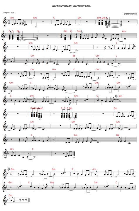 Youre My Heart Youre My Soul Sheet Nhạc Piano