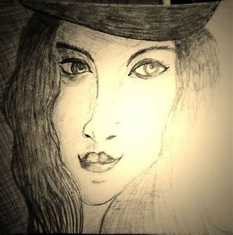 Картина «Девушка стилист Бумага Карандаш 2022 г