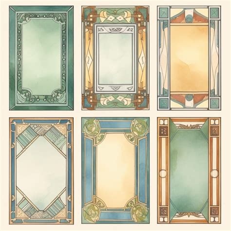 Premium Photo A Close Up Of A Set Of Four Different Colored Frames Generative Ai
