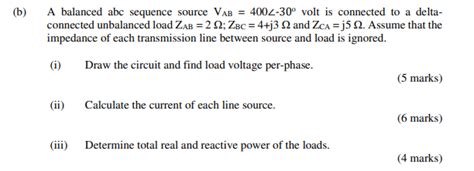 Solved A Balanced Abc Sequence Source VAB Volt Is Chegg Com