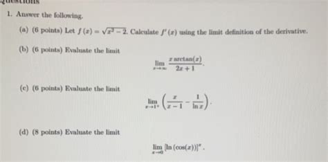 Solved 1 Answer The Following A 6 Points Let S X Chegg Com