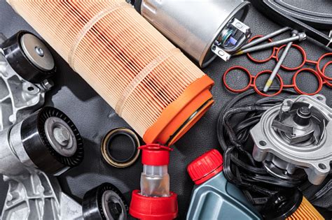 예정된 자동차 정비를 위한 부품 오일 공기 연료 필터 물 펌프 모터 자동차 벨트 자동차 엔진 개체 그룹에 대한 스톡 사진 및 기타 이미지 Istock