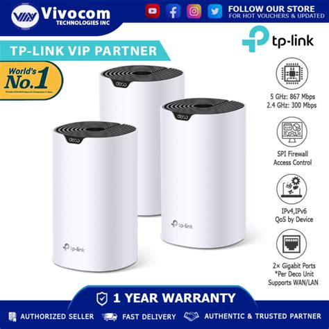 Tp Link Deco S Pack Ac Whole Home Mesh Dual Band Ghz Mbps Ghz Mbps Wi Fi
