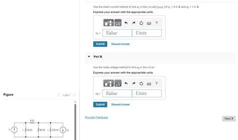 solved use the mesh current method to find v1 ﻿in the