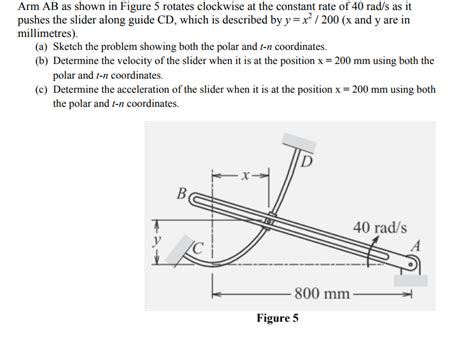 Solved Arm AB As Shown In Figure Rotates Clockwise At The Chegg