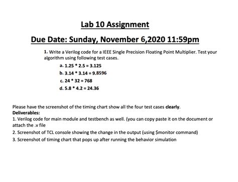 Solved 1 Write A Verilog Code For A Ieee Single Precision