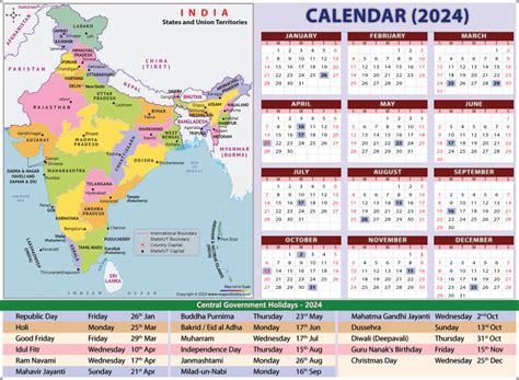 Year 2024 Calendar Public Holidays In India In 2024