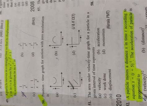 Position Time Graph For Motion With Zero Acceleration Is 51 The Area U Position Time Graph For Motion With Zero Acceleration Is 51 The Area U
